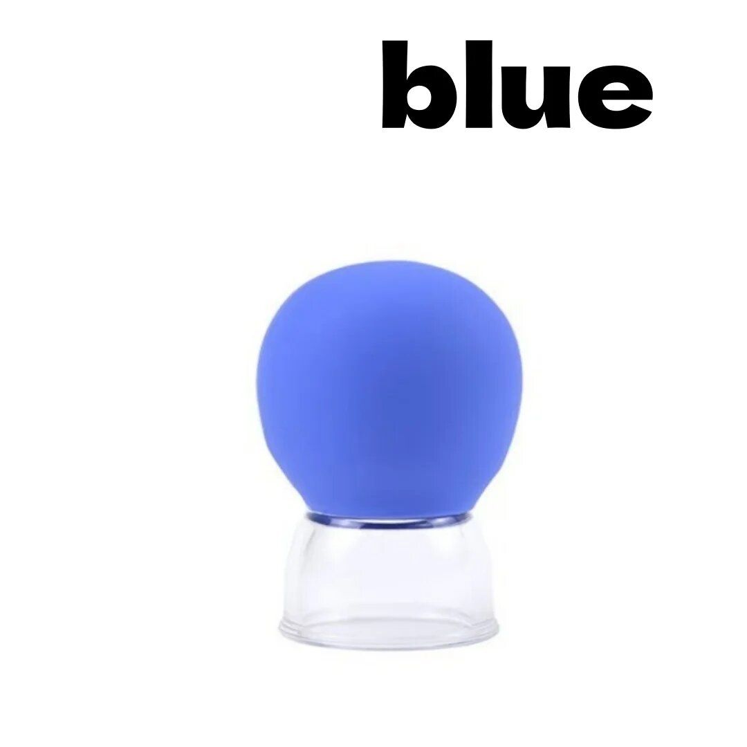 Силиконовый вакуумный массажер для лица blue