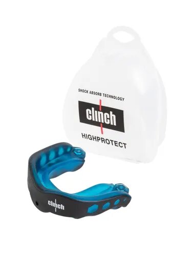 Капа одночелюстная Clinch Pro Triple Layer Mouthguard черно-синяя (детская)