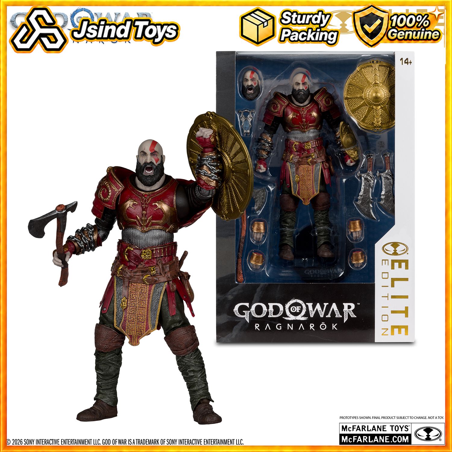 Фигурка Кратос Бог Войны доспехи Ареса элитное издание 7 дюймов McFarlane Toys