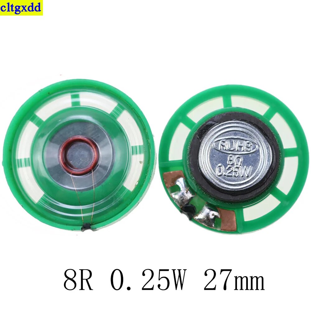 Cltgxdd динамики 8 Ом 16 Ом 32 Ом Зеленый, 8R 0.25W 27MM