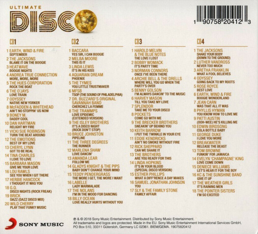 Компакт-диск Сборник — Ultimate Disco (4CD) — фото 1