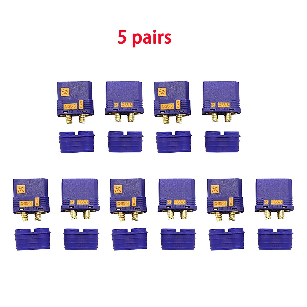 Разъем для батареи QS8-S An Ant Store Фиолетовый, 5 pairs of blue
