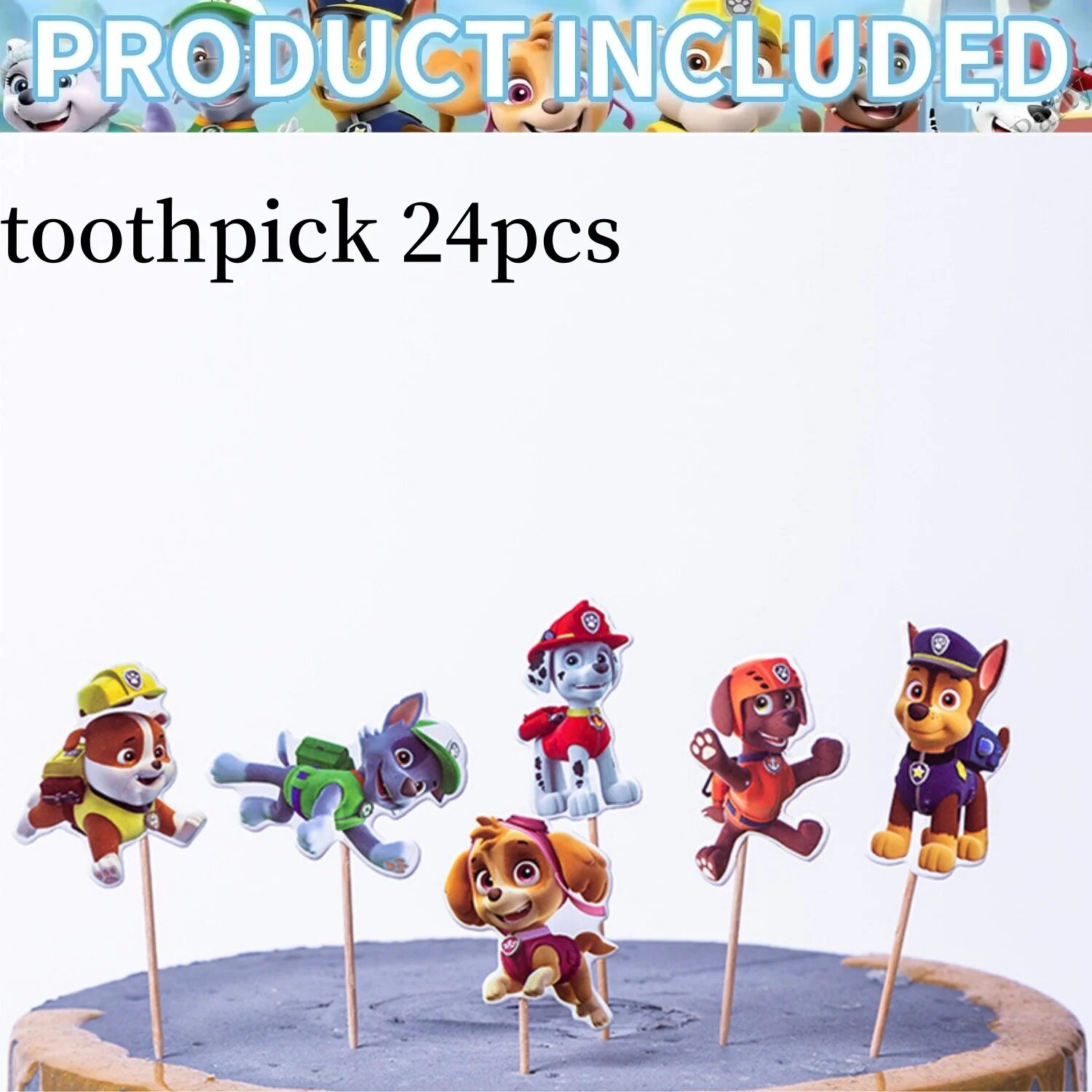 Скатерть для праздника PAW PATROL из бумаги toothpick-24pcs