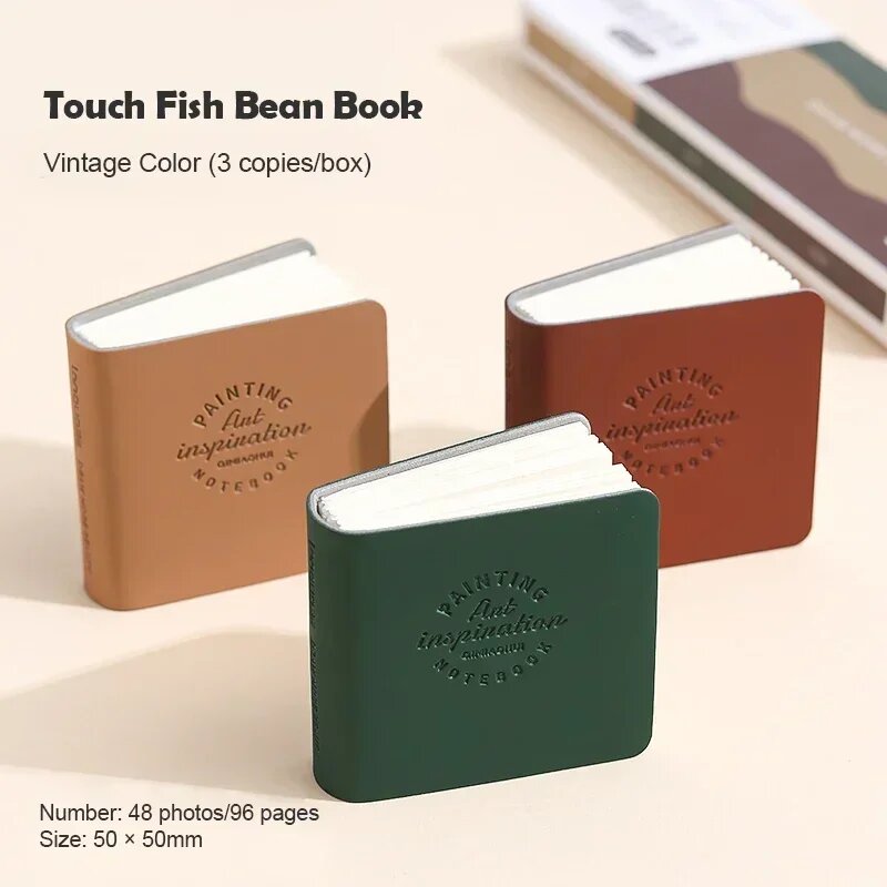 Borrence Mini Drawing Books 3Pcs Retro