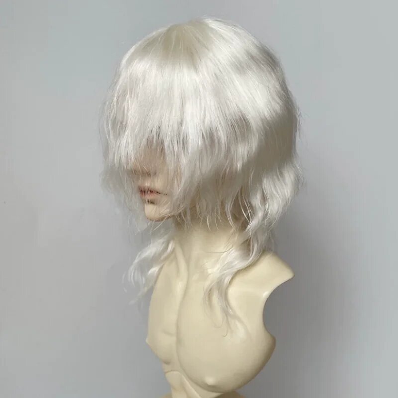 Мохеровые парики для кукол BJD 1/3, 1/4, 1/6 Белый, белый, 1-4(17-18.5cm)