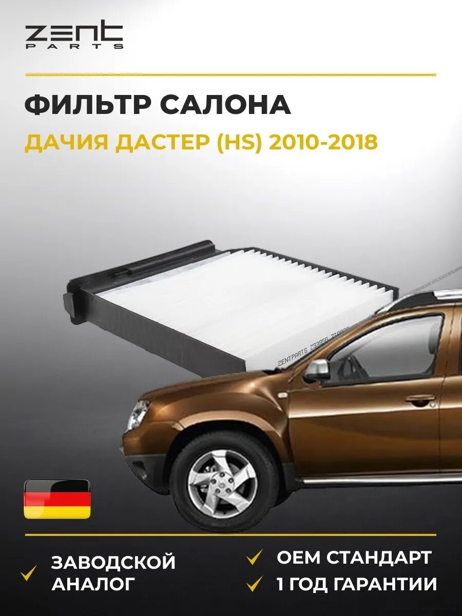 Фильтр салона Zentparts Z33956 Дачия Дастер Dacia Duster 2010-2018