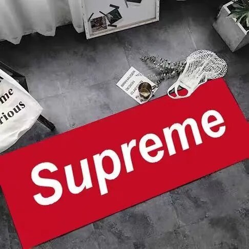Supreme Ковер 120x40 см круги белый