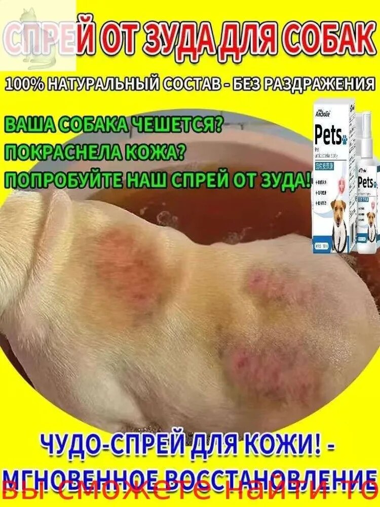 Чем помазать чтобы не чесалось? Спрей для кожи собак и кошек 50мл: успокаивает зуд сразу!