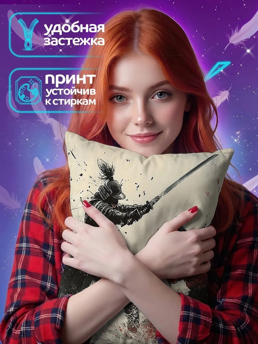 Подушка дакимакура Битва самураев — фото 1