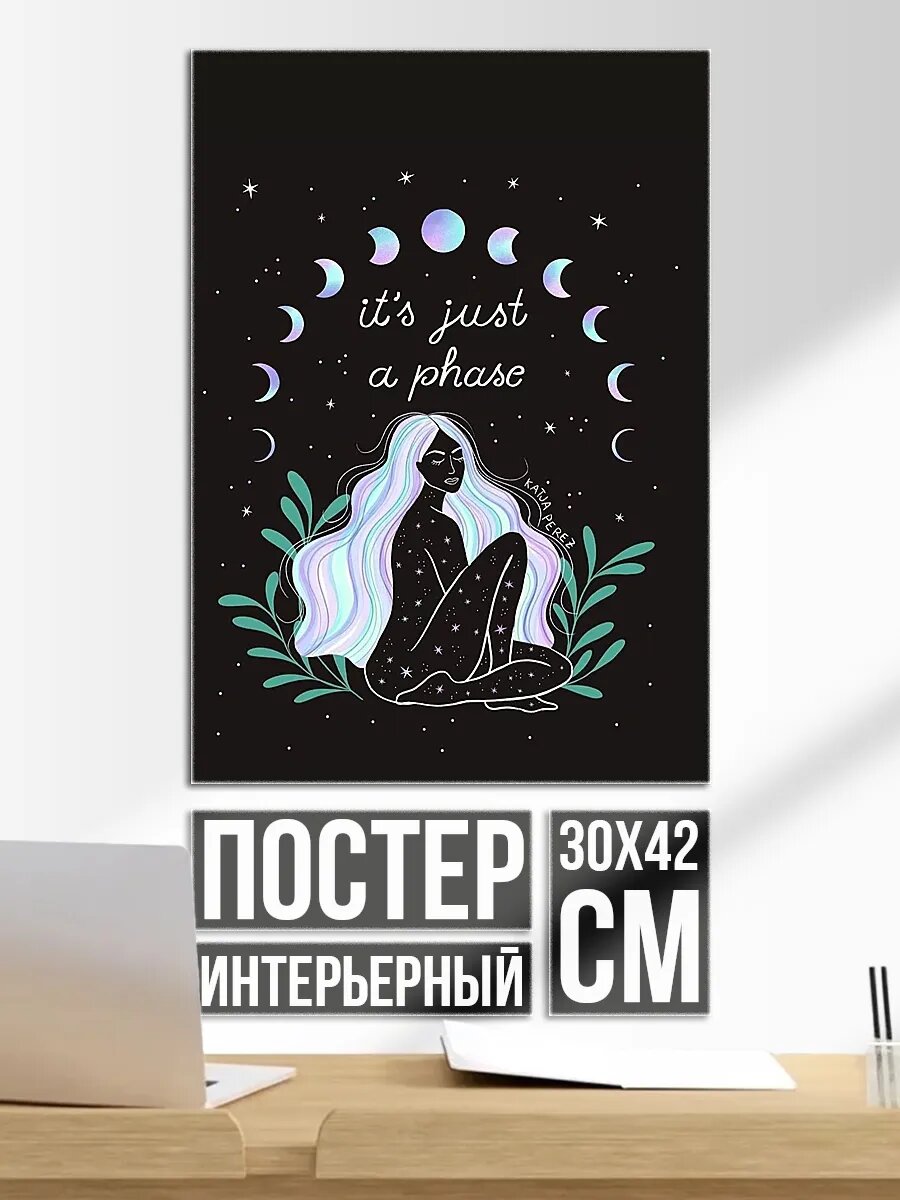 Плакат постер Фазы луны
