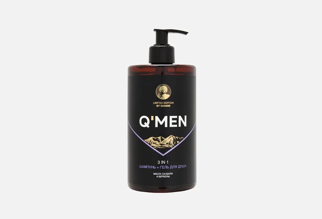 Qmen 3 in 1 шампунь для волос 640 мл