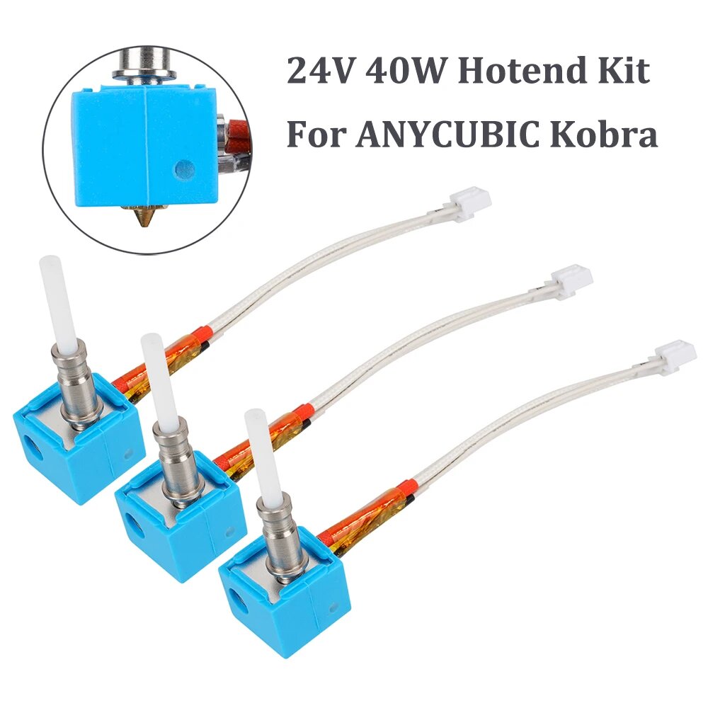 2 шт. Kobra Hotend печатающая головка J-образная головка для ANYCUBIC Kobra Hotend 3D-принтер Запчасти impresora 3d экструдер 24 В 40 Вт картриджный нагреватель