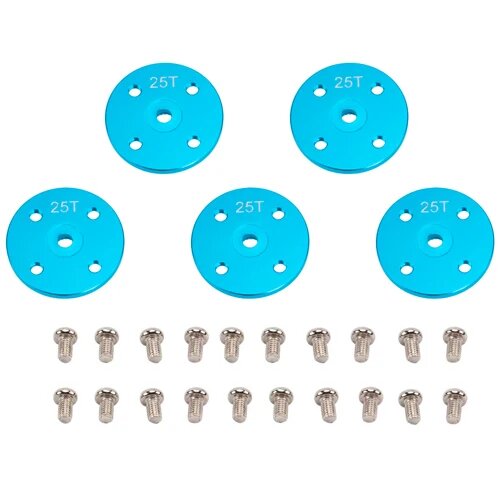 Сервоприводы из сплава 25T, 3/5 шт. Голубой, 5pcs Blue