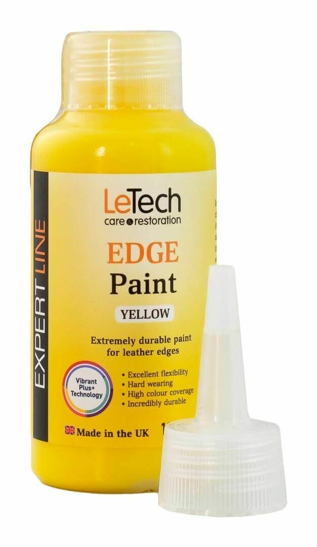 Краска для уреза, желтый, LeTech (Leather Edge Paint) Yellow100ml