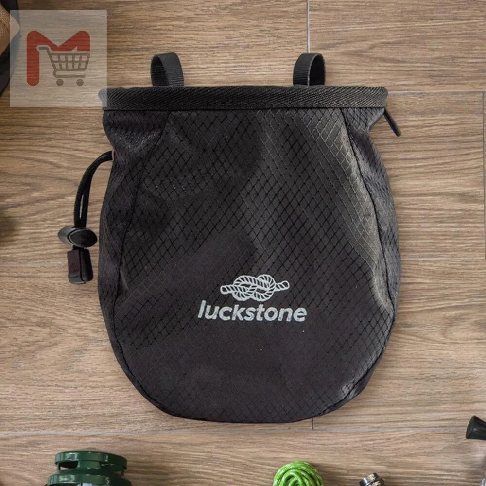 Мешок для магнезии Luckstone, черный, 16x12 см, мешки для магнезии