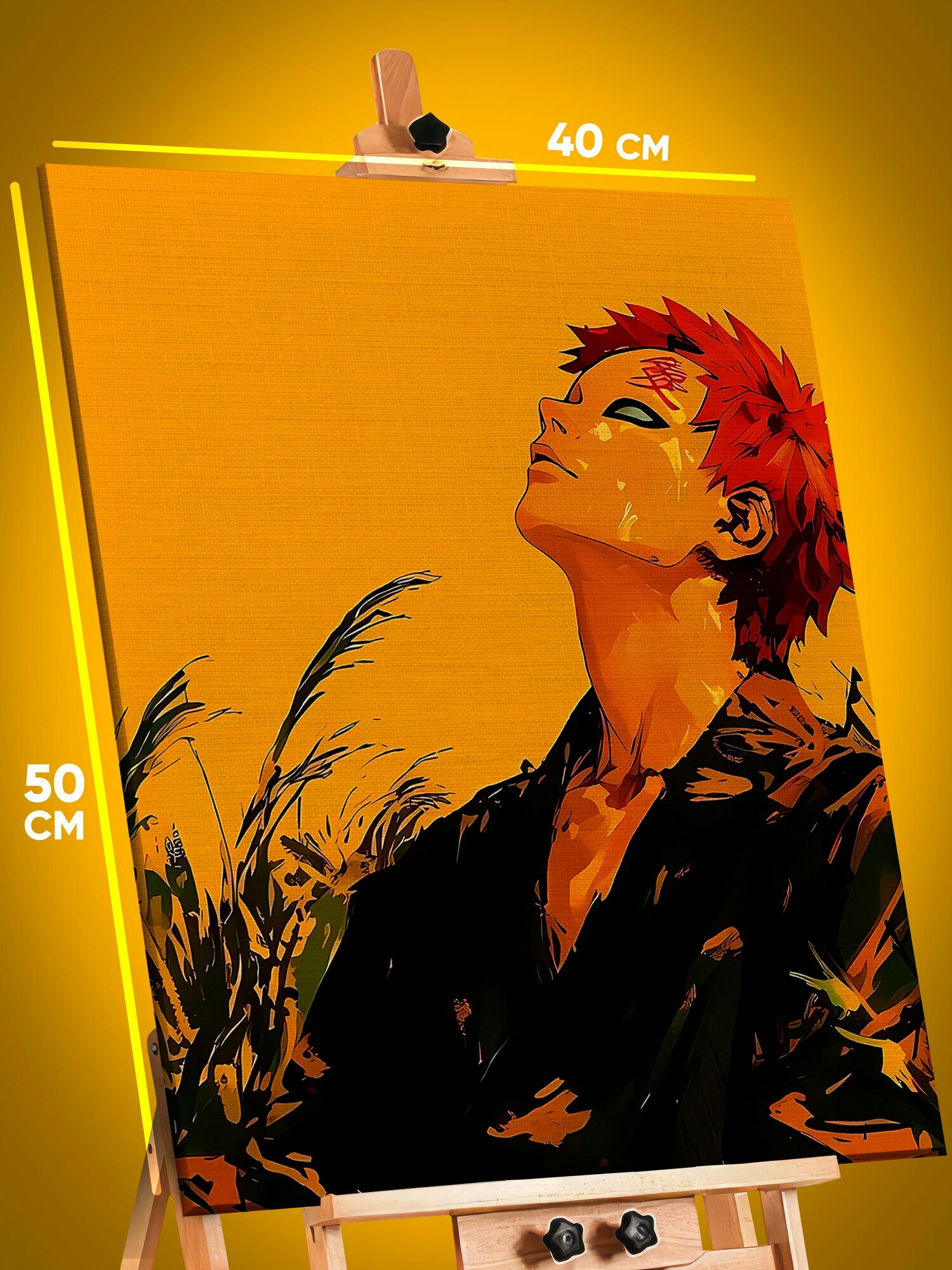Картина на стену Наруто Аниме Гаара 40x50