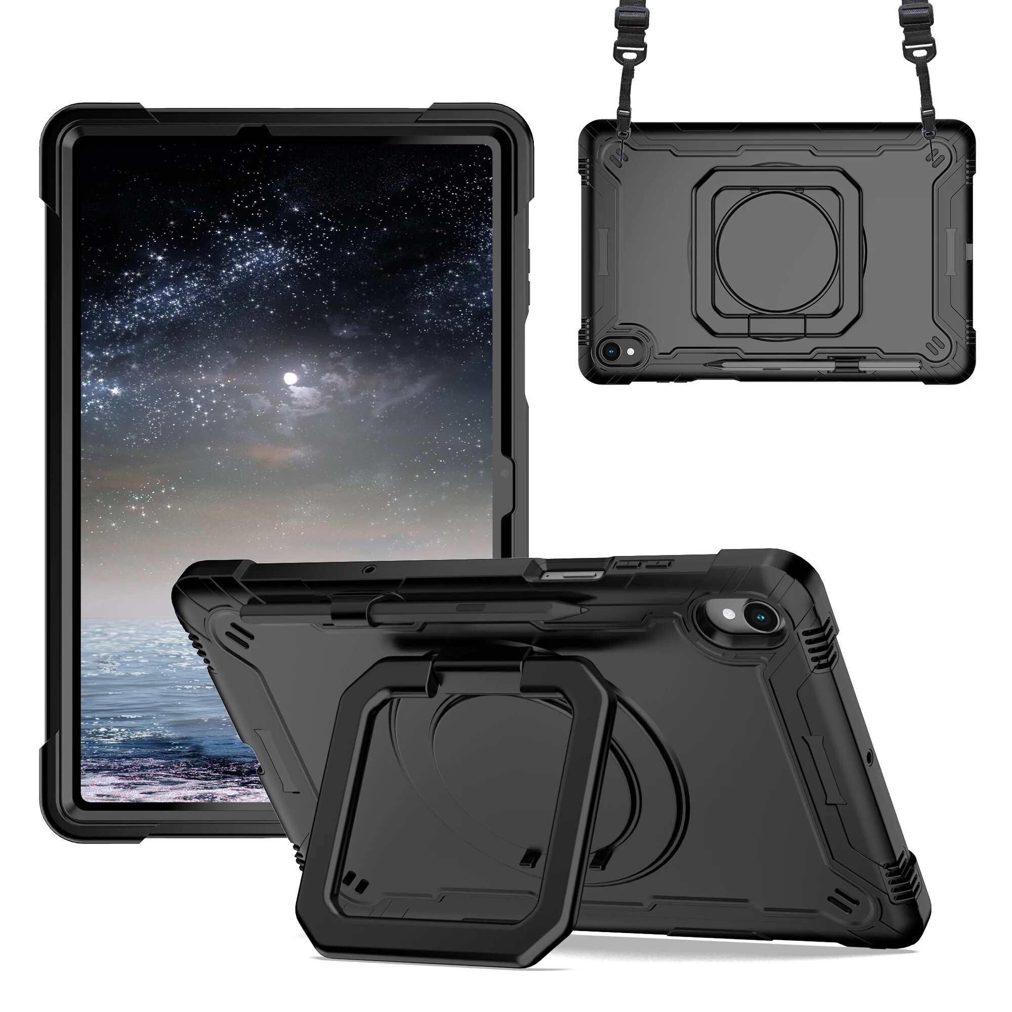 Чехол-подставка для Samsung Galaxy Tab S11 2025 11" Черный, Black-Black