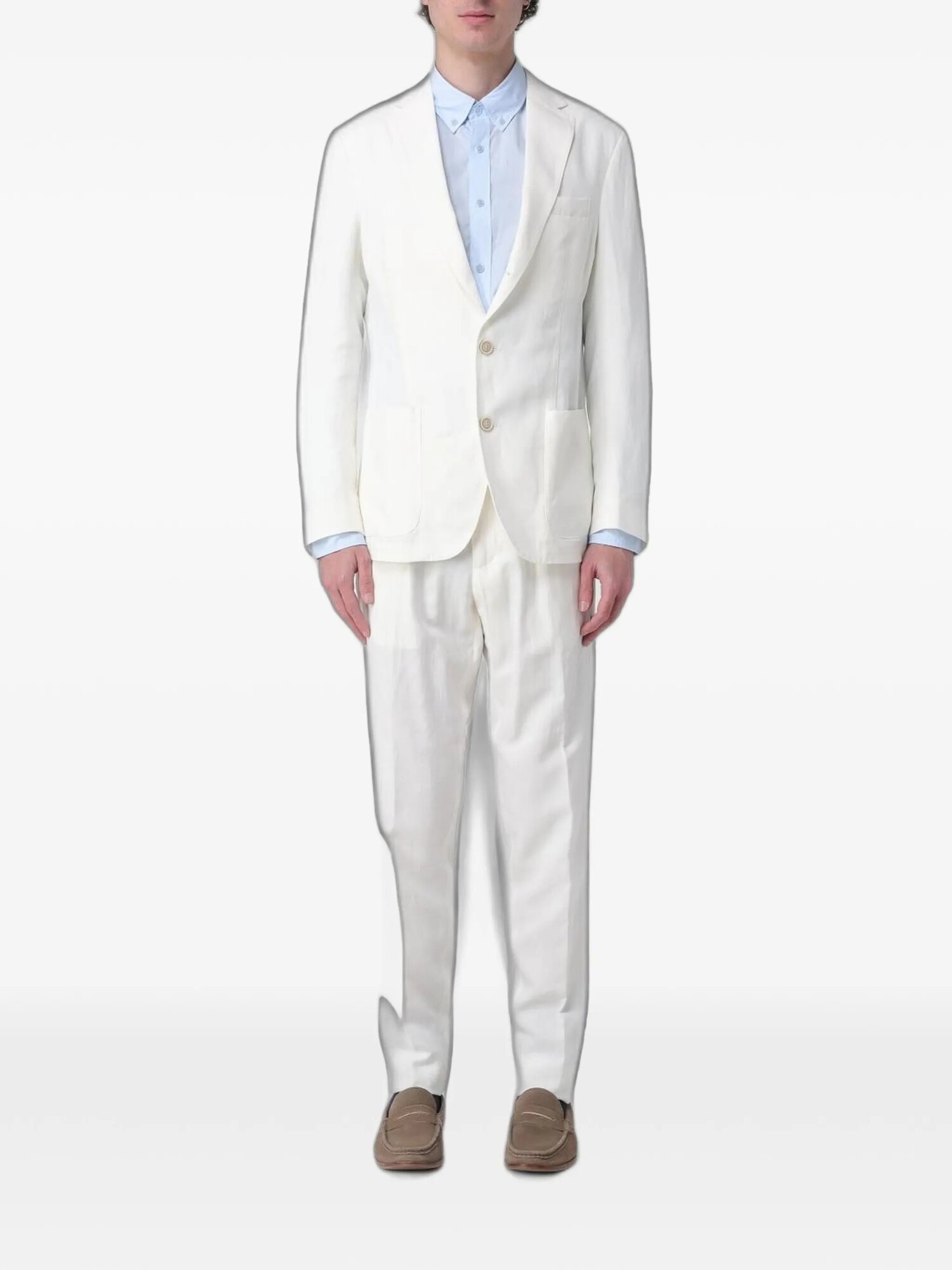 Комбинезон Eleventy Single-breasted suit, размер 50, белый — фото 1