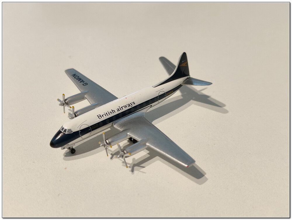 Модель коллекционная AEROCLASSICS Vickers viscount 700 british airways g-amon (длина 6,53 см)