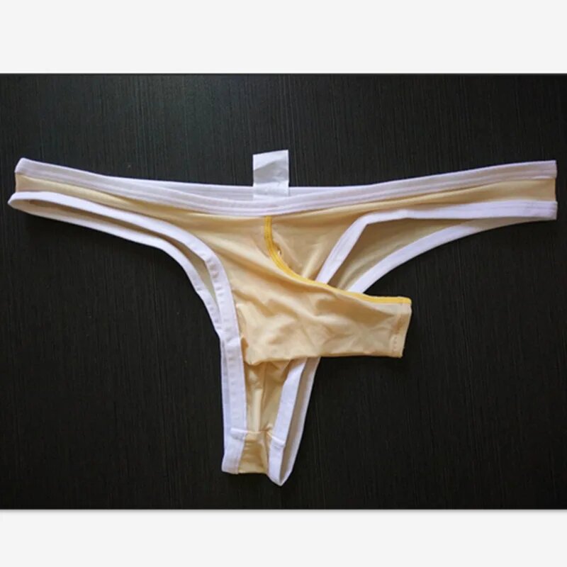 Мужские стринги из нейлона XL, Бежевый, Skin