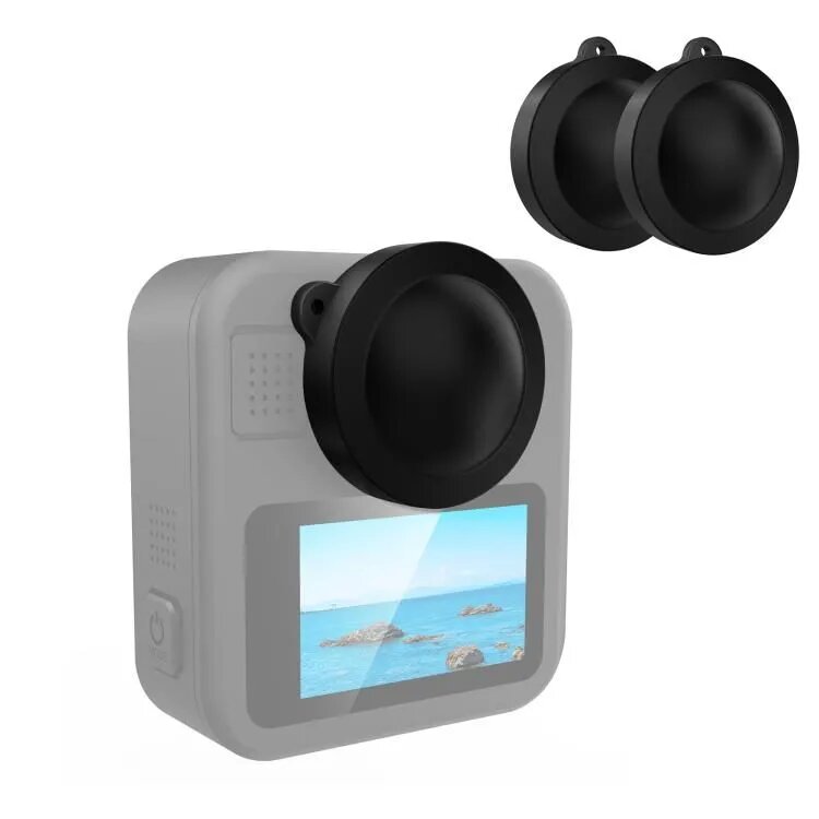 Силиконовый чехол для двух объективов GoPro MAX2 PULUZ (черный)