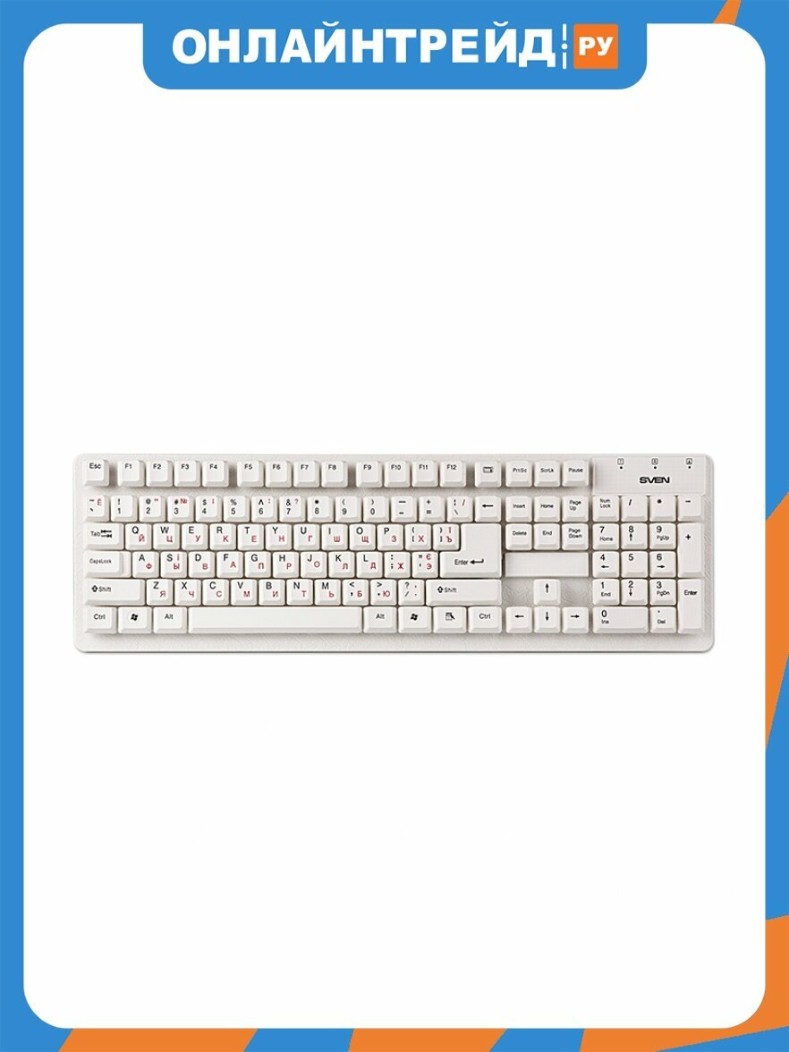 Клавиатура Sven Standard 301 USB белый