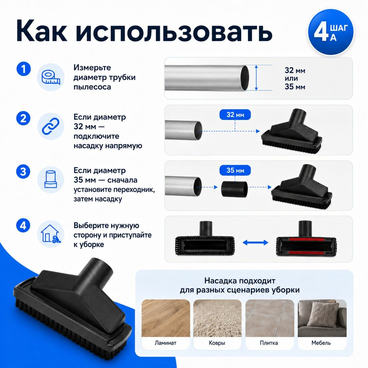 Щетка для пылесоса CENTEK — фото 1