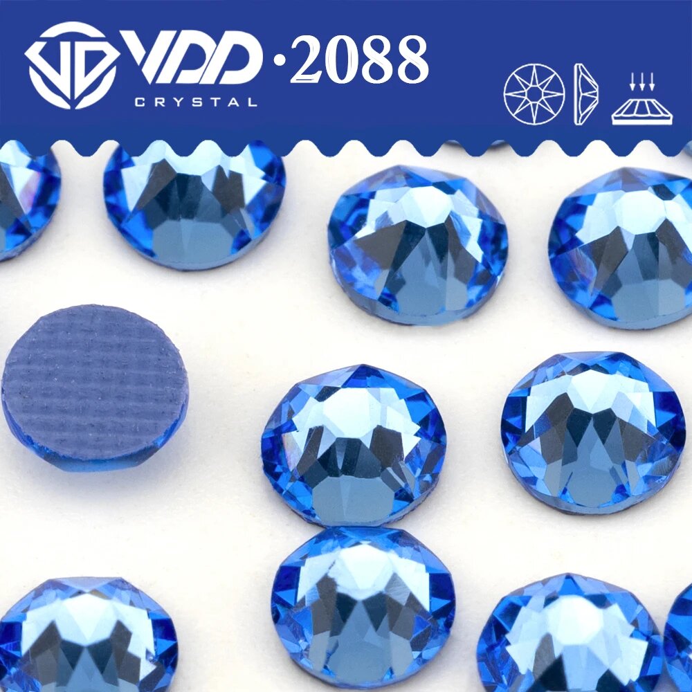 Стразы VDD Crystal 2088, Синий, 028 Lt.Sapphire, SS16, 1440шт