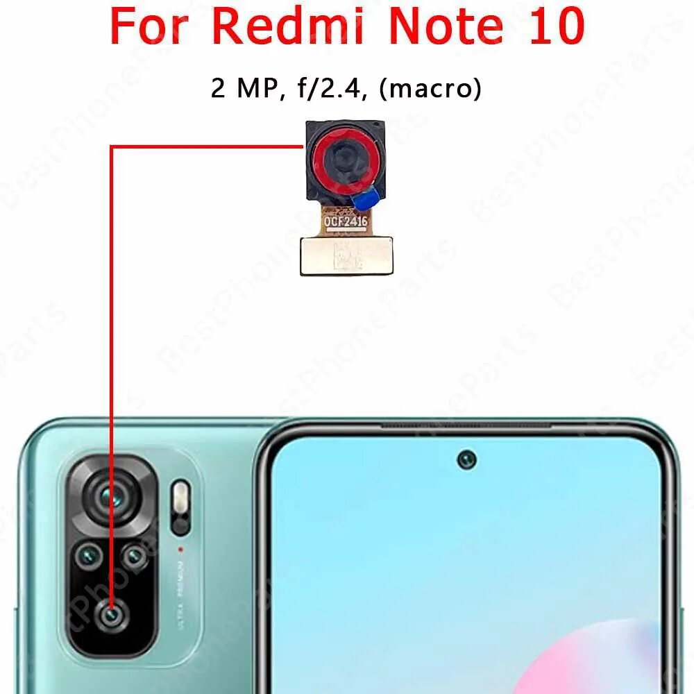 Задняя камера для Xiaomi Redmi Note 10S 10 Pro Note 10 Note 10S Note 10Pro, модуль Note10 Macro