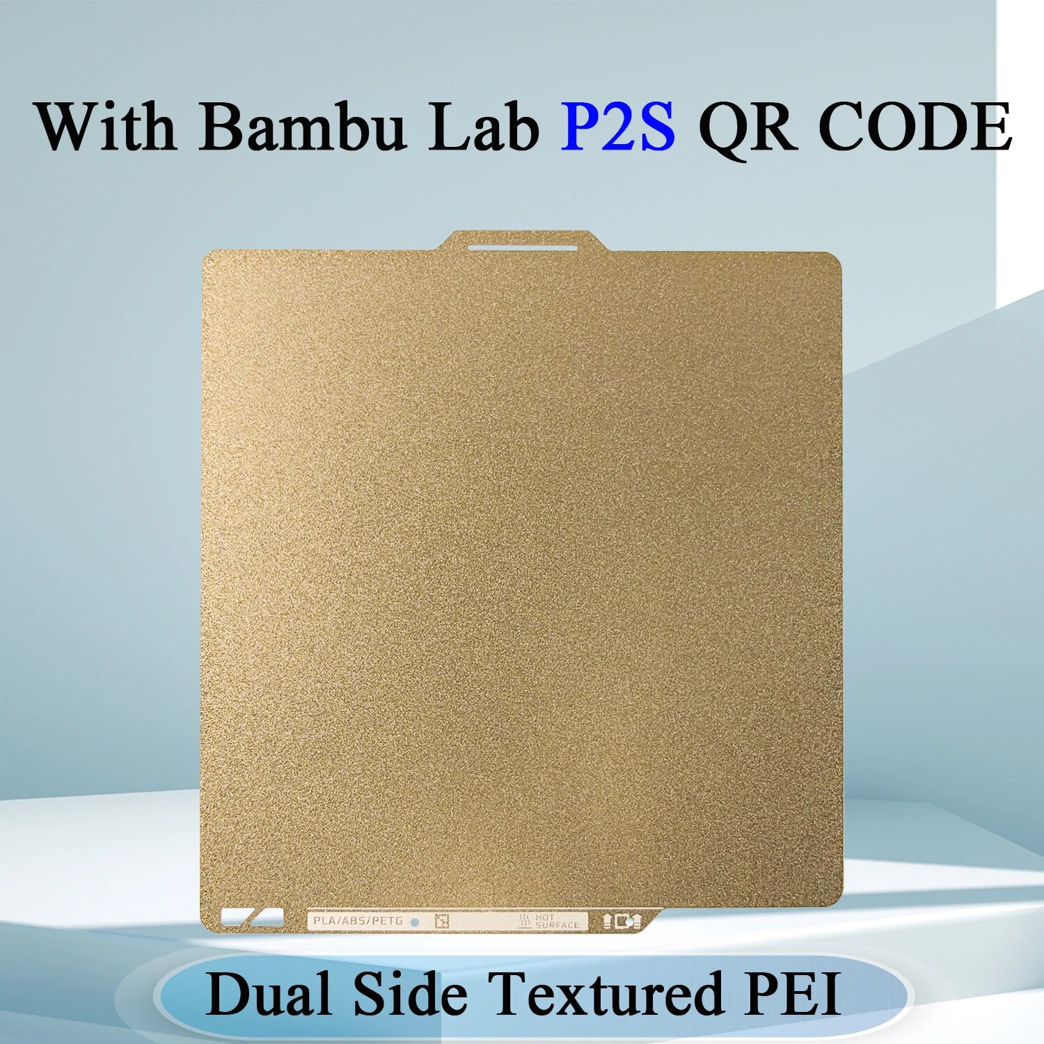 Пластина для 3D-принтера Bambu Lab из пружинной стали 257x257 мм PEI with P2S QR code