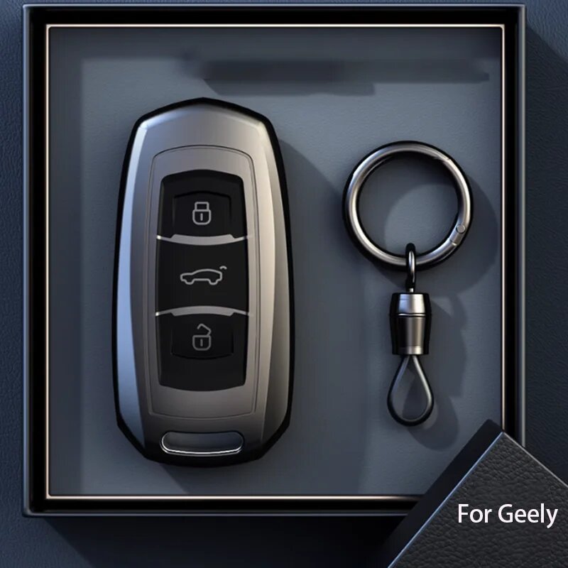 Чехол для ключей Geely B1, титановый серый