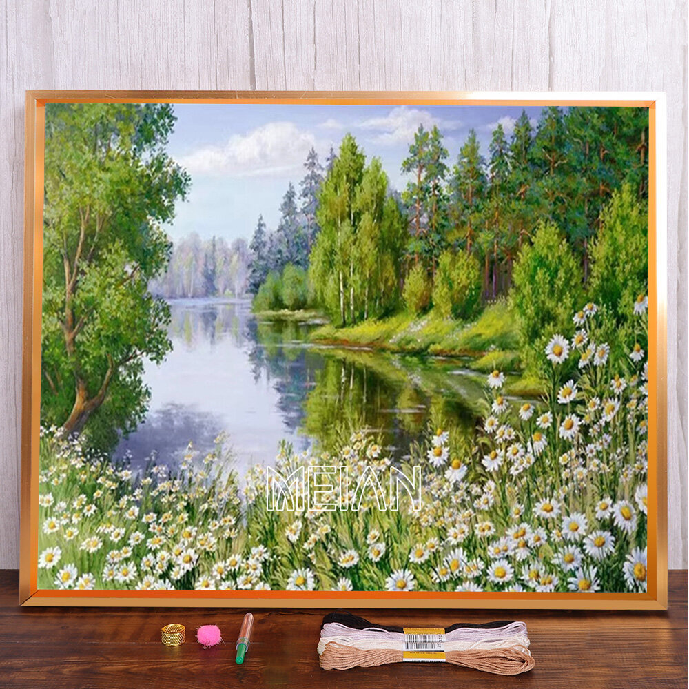 MEIAN Набор для вышивания,30x40CM,11CT,40 цветов