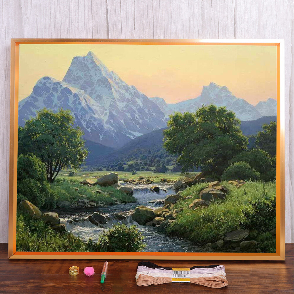 MEIAN Набор для вышивания,30x40CM,11CT,40 цветов, пейзаж