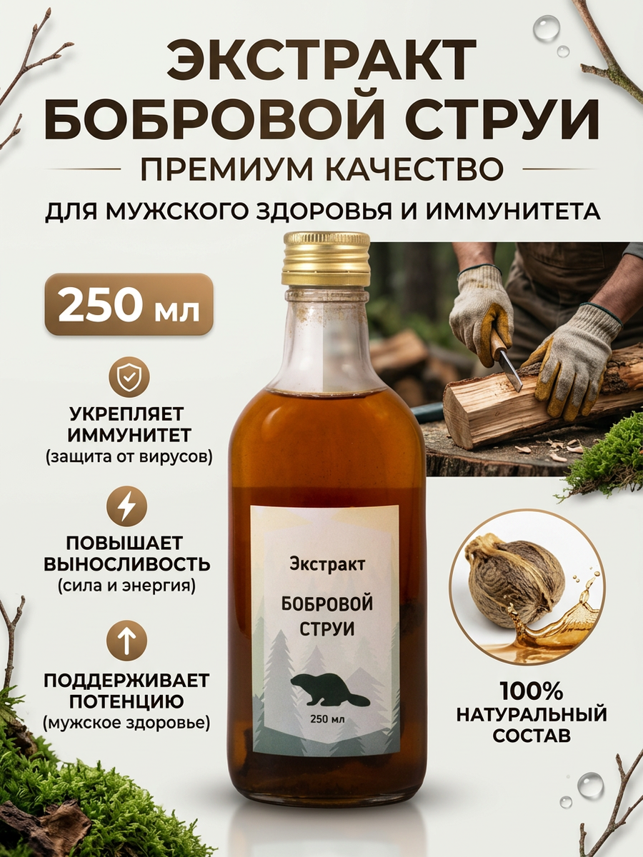 Бобровая струя Настойка Струи бобра, 250 мл