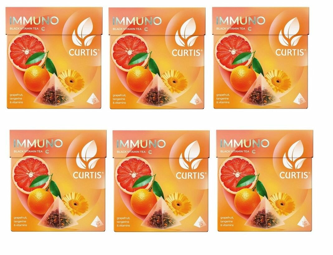 Curtis Чай пирамидки Immuno, 15шт х1.8 г, 6шт