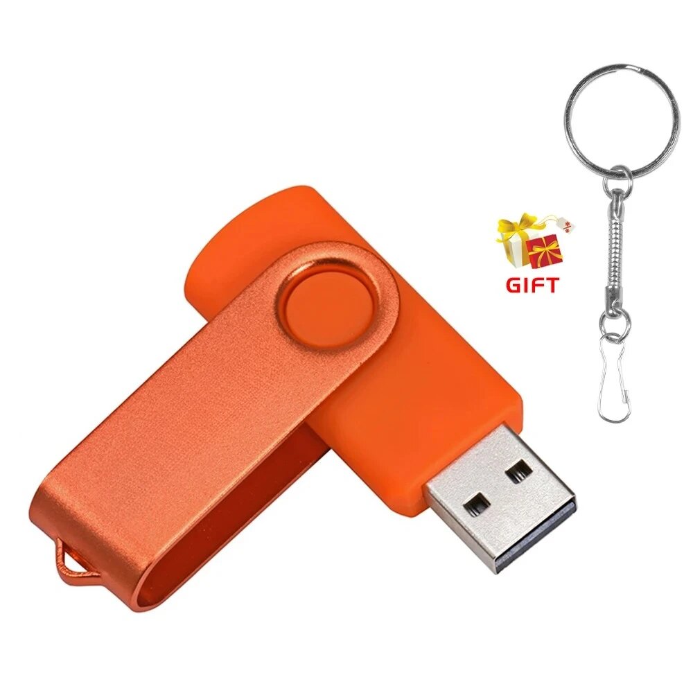 USB-флешка JASTER 4 ГБ, 8 ГБ, 16 ГБ, 32 ГБ, 64 ГБ, 128 ГБ 32 ГБ, Оранжевый, Оранжевый