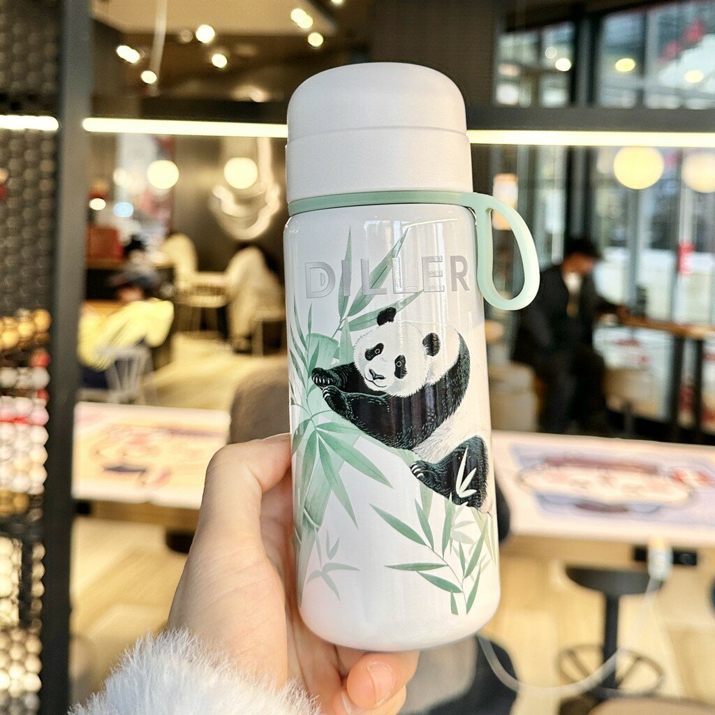 Panda series vacuum water bottle with 612 hour heat retention for camping and gift situations style d 300ml