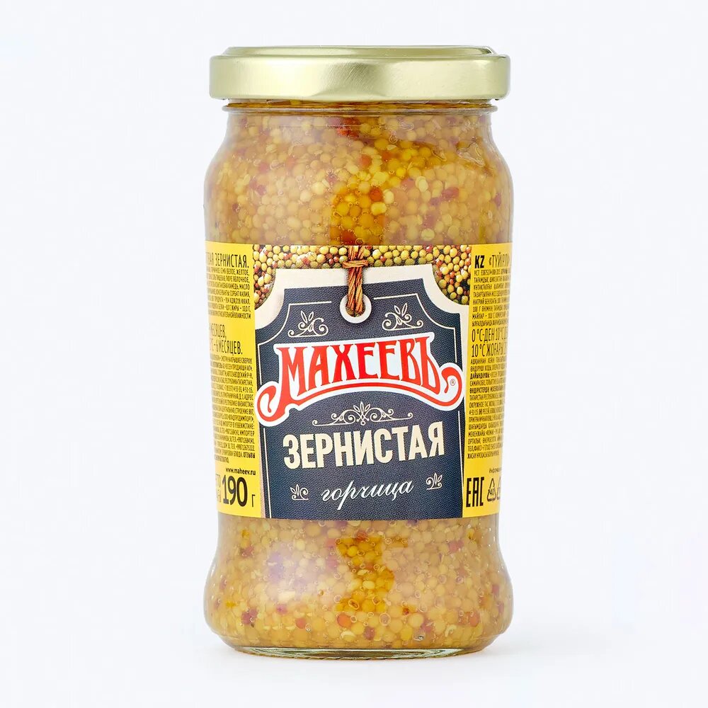 Горчица Махеевъ Зернистая, 190 г