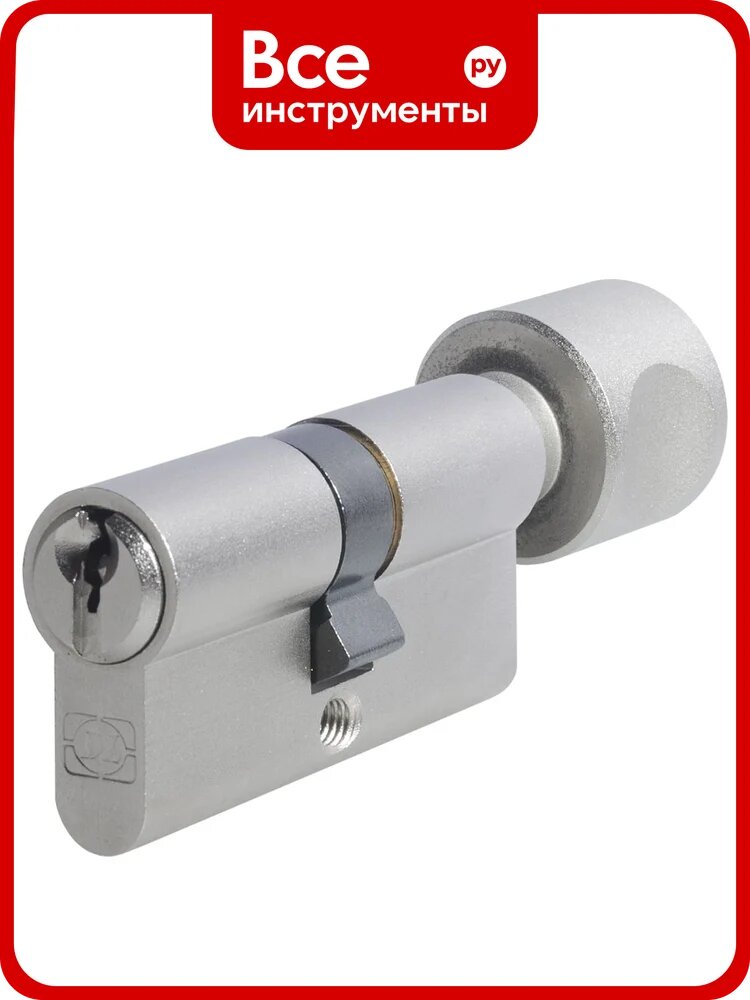 Цилиндр DOORLOCK DL Standard Z30xK30 мм PN матовый никель с поворотной кнопкой, 3 ключа