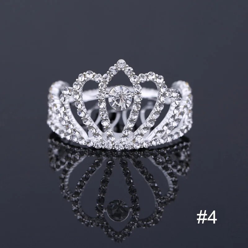 TDQUEEN миниатюрные круглые диадемы и короны с расческой, Посеребренные стразы с кристаллами, свадебные аксессуары для волос для женщин