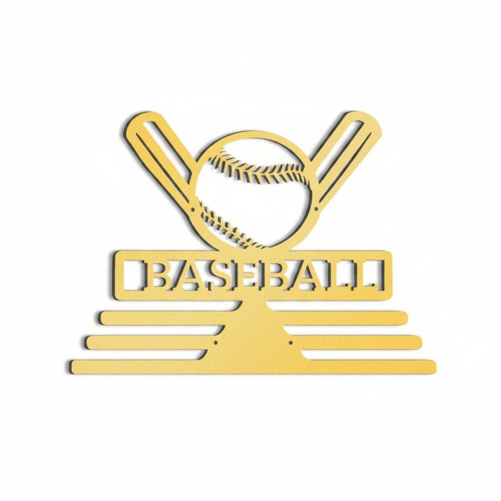 Полая подставка для бейсбольных медалей, настенная стойка для медалей, легко устанавливается в игровой комнате, спальне или офисе, золотистый цвет, 30-40 см.