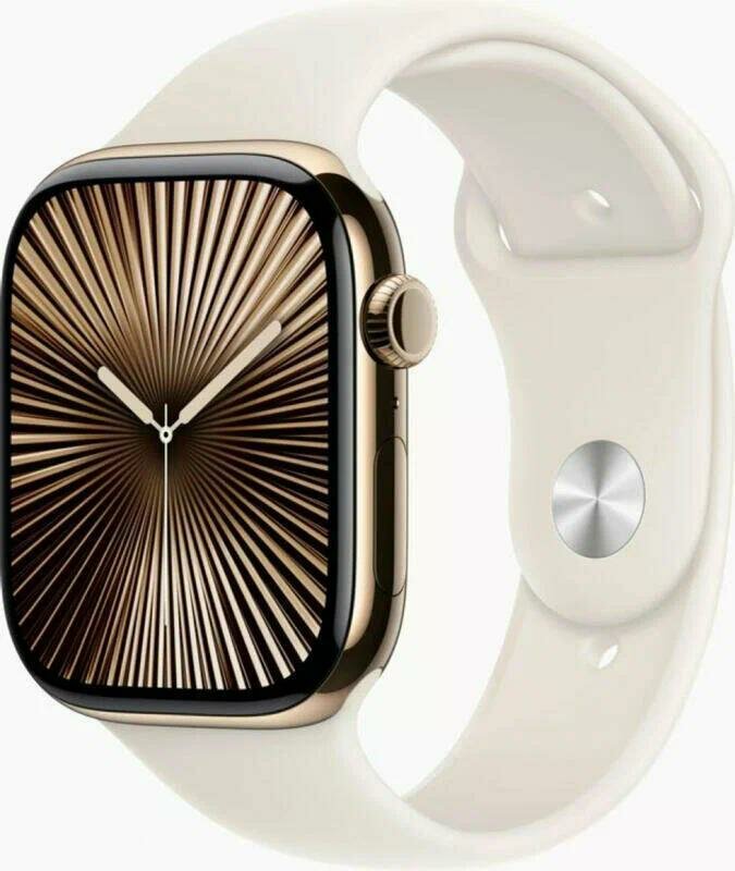 Смарт-часы Apple Apple Watch Series 10 GPS + Cellular, 46mm Золотой титан (mwyx3lw/a)