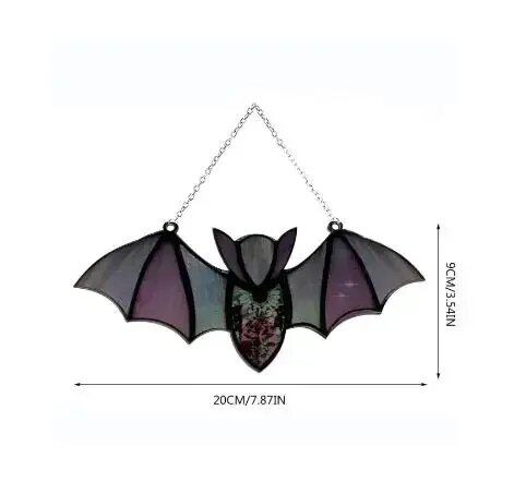Акриловый солнечный ловец света летучая мышь для дома 12x6.5cm, Colors Bat