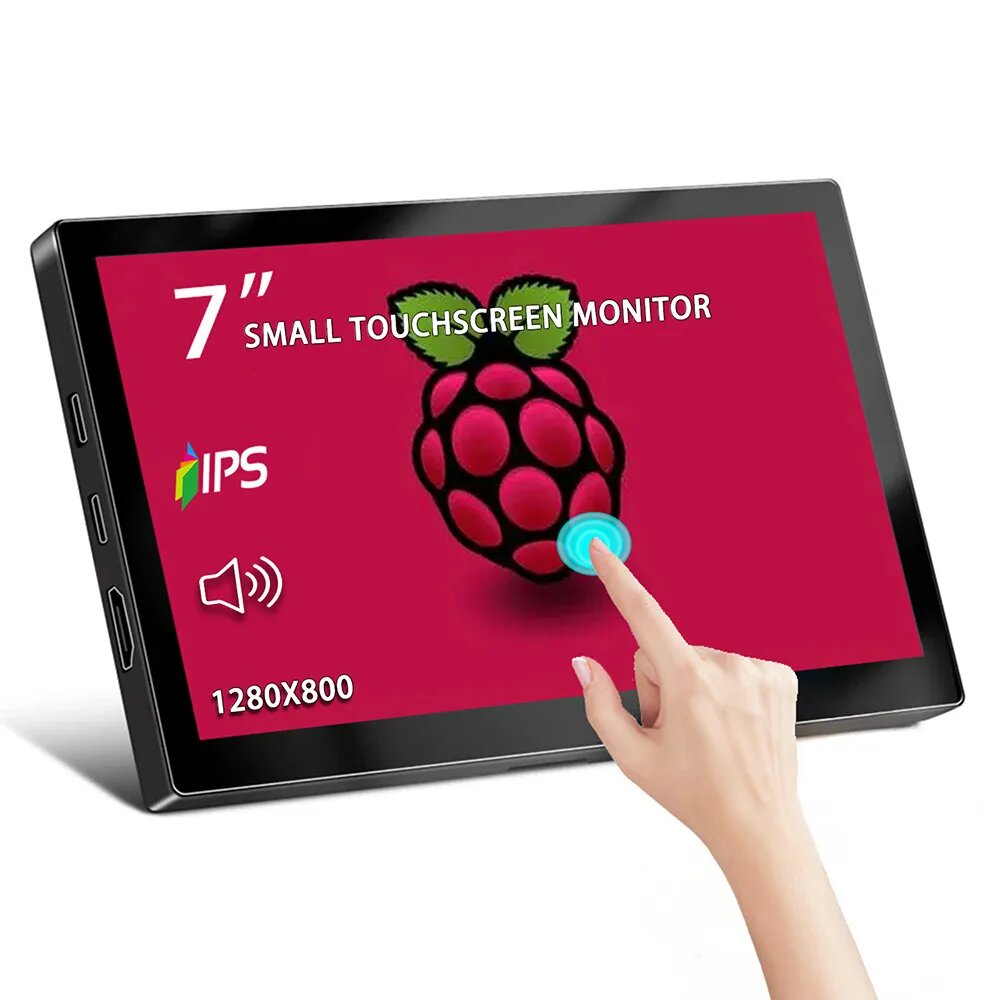7" Монитор (7inch touch 1280*800), 1280x800, 60 Гц, черный