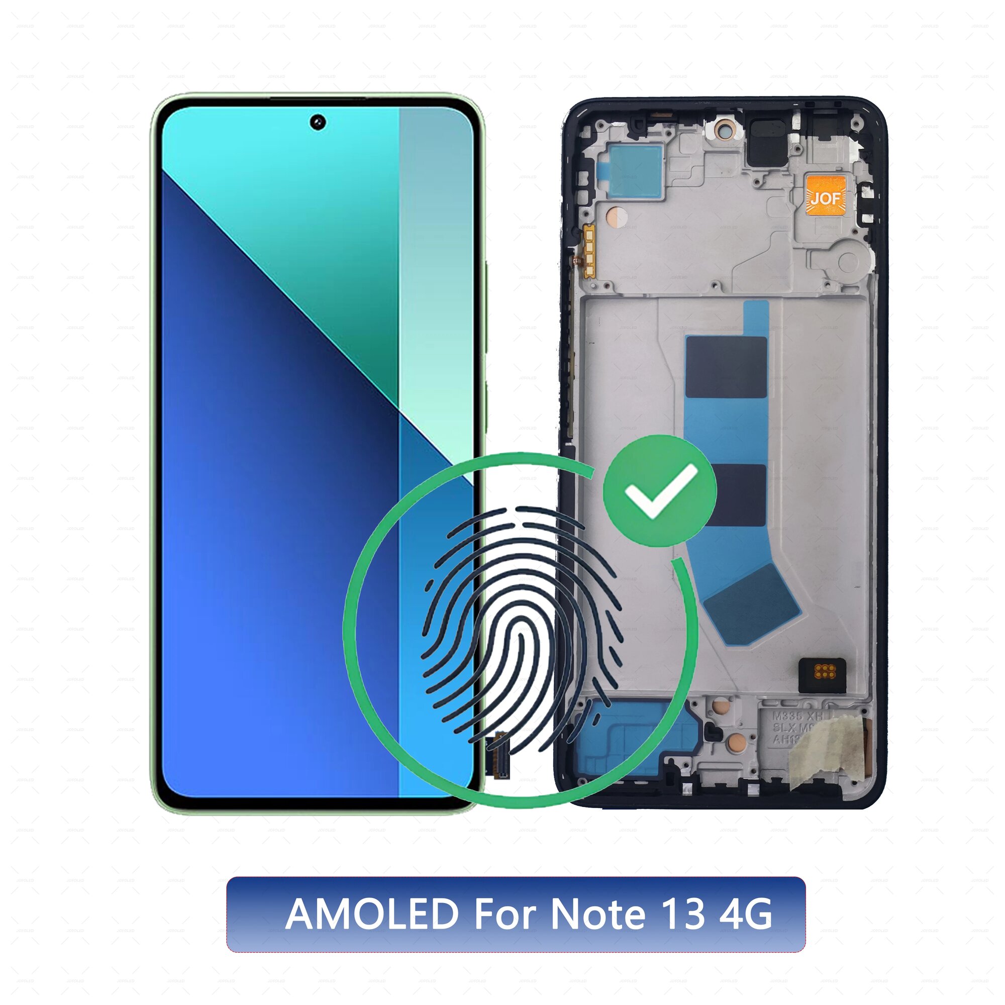 AMOLED-дисплей для Xiaomi Redmi Note 13 4G, сенсорный экран в сборе, запасная AMOLED With Frame