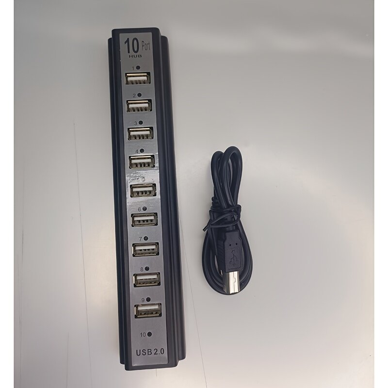 USB-хаб 2.0, 10 портов, с одним светодиодным индикатором