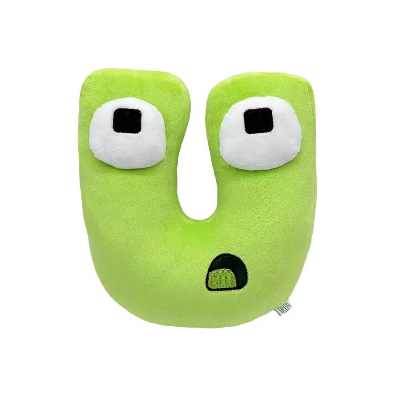 Мягкая игрушка-буква U, зеленый, 1pcs-U