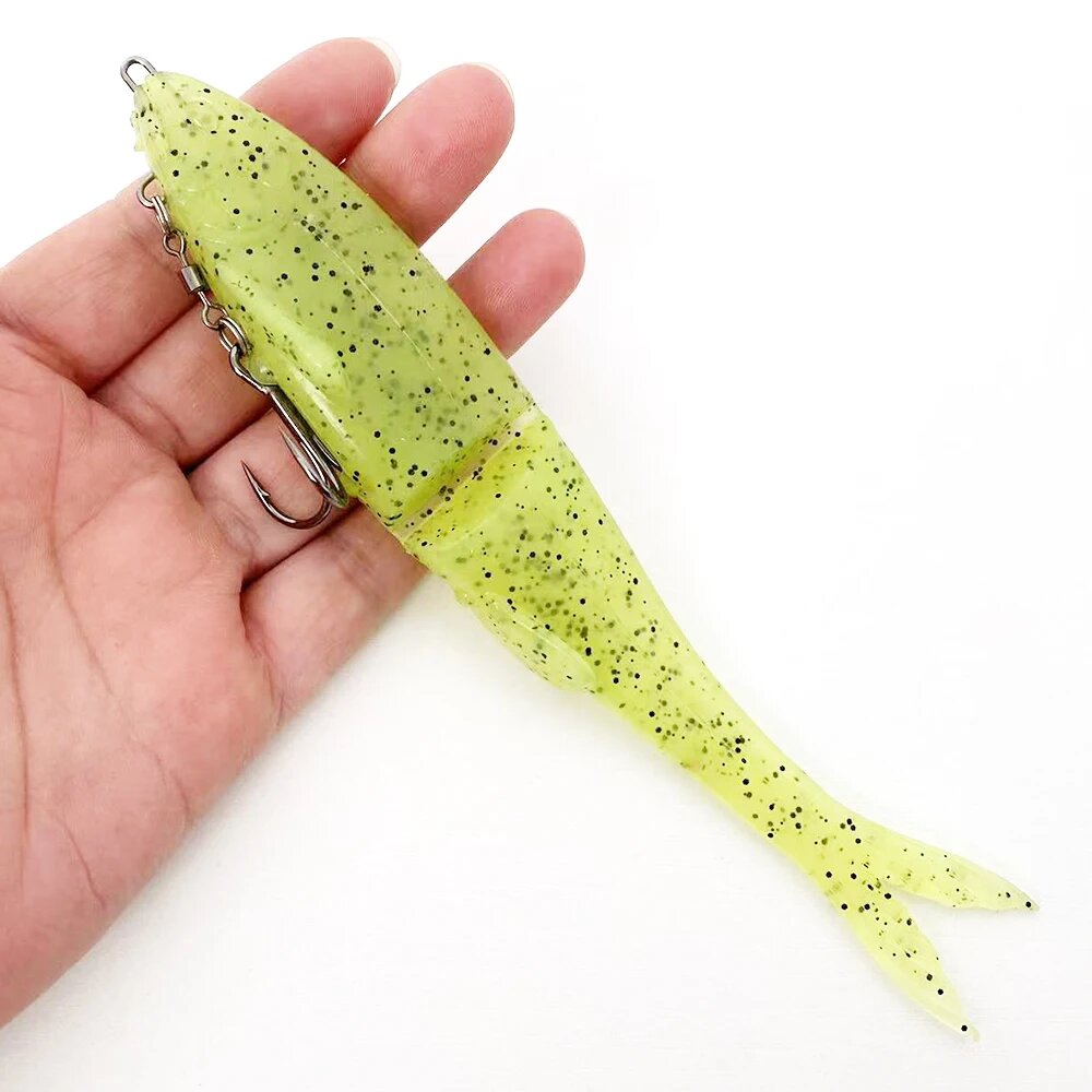 LUREGO мягкий swimbait 120мм/170мм для ловли рыбы Зеленый, 17cm, Green