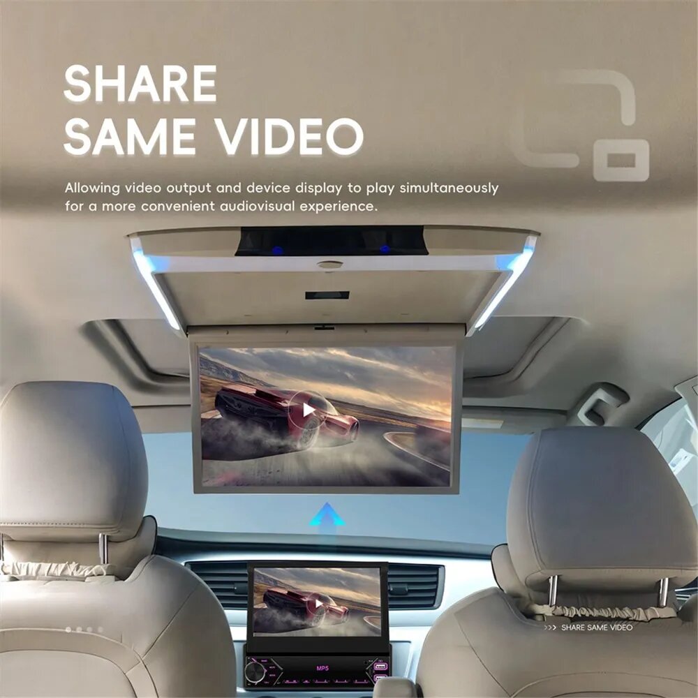 Автомагнитола 1 DIN С Carplay Android Auto, 7-Дюймовый Сенсорный Экран