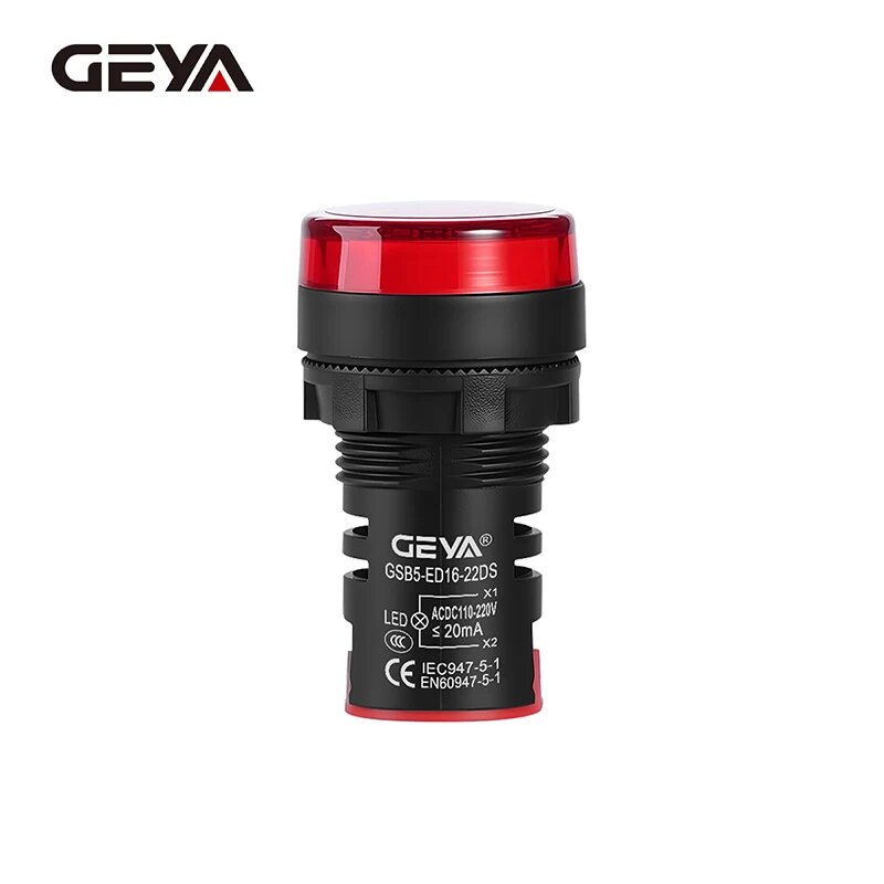 GEYA Многоцветный светодиодный индикатор энергии 22 мм AC DC220V-R
